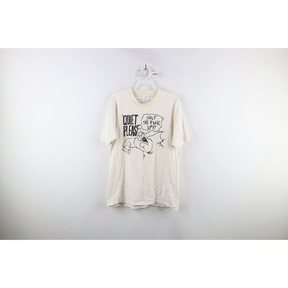 Vintage | Shirts | Vintage 9s Streetwear Mens Large Spell Out Shut The ...